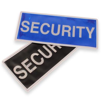 Reflective Large Security Badge Blue or Black | eBay