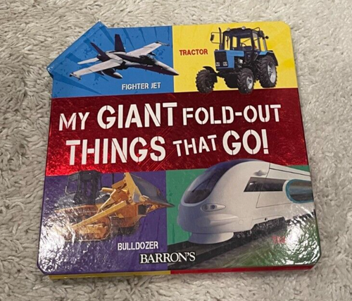 My First Jumbo Book Of Things That Go Kids Folding Book - Rare! Great ...