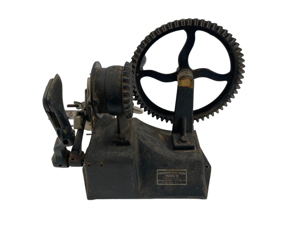 Vtg Antique Hand Cranked Star Co Window Shade Machine Model H Blinds ...