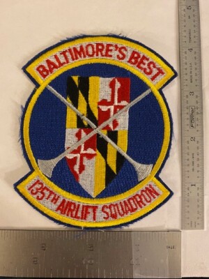 ORIGINAL/AUTHENTIC US Air Force 135th Airlift Squadron Patch (2-Tabs ...