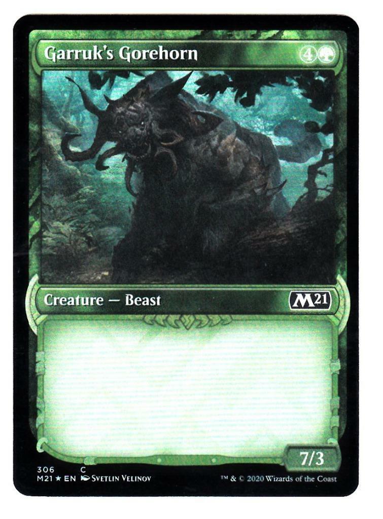 MTG: M21: Foil: Garruk's Gorehorn (Showcase) | eBay