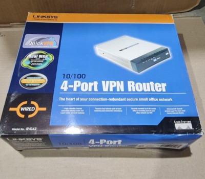 Cisco Linksys RV042 4-Port Dual WAN VPN 10/100 Wired Router RV042 open ...