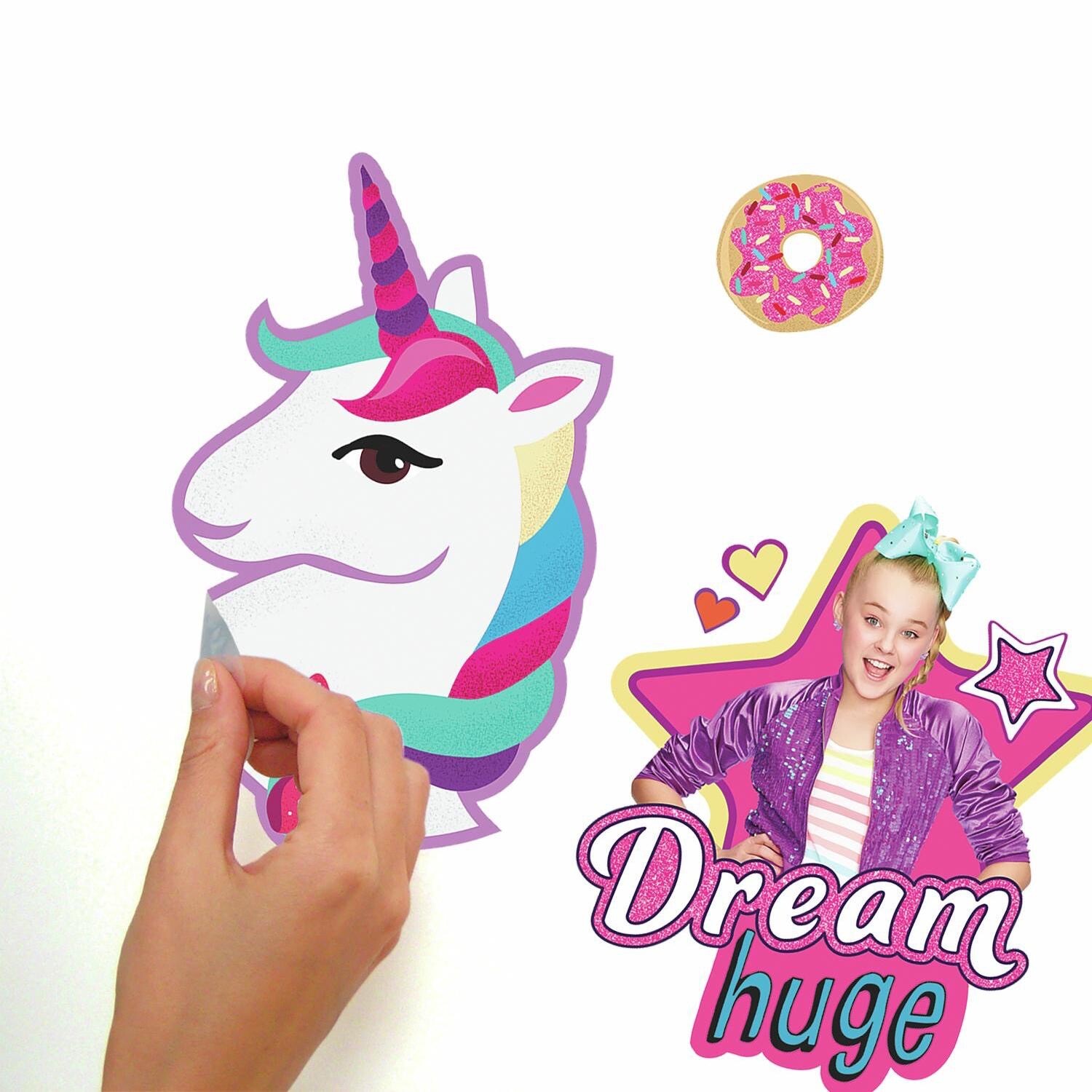 New JOJO SIWA Cute & Confident 23 Wall Decals with glitter Girls Room ...