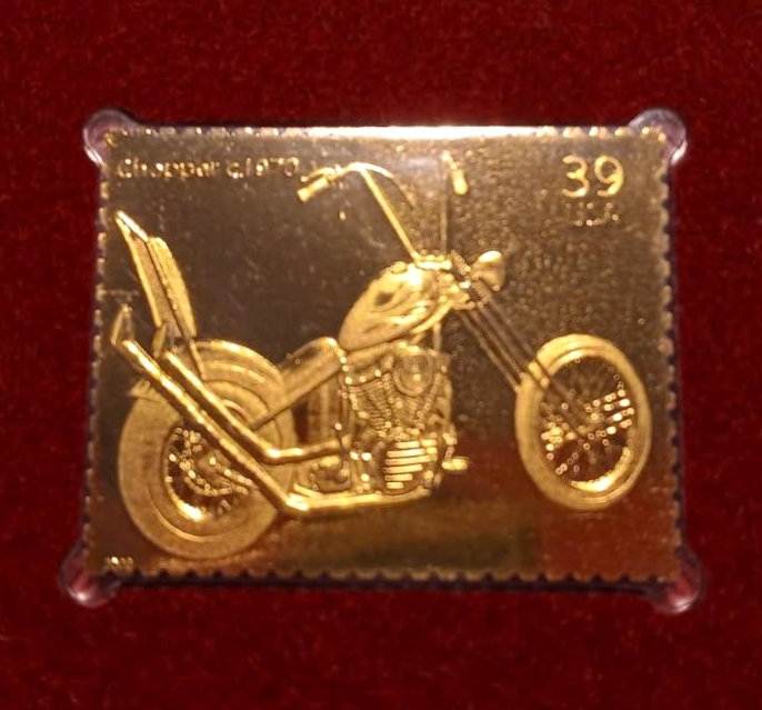 American Motorcycles - 1970 Chopper - 22kt Gold Replica Stamps - SEE ...