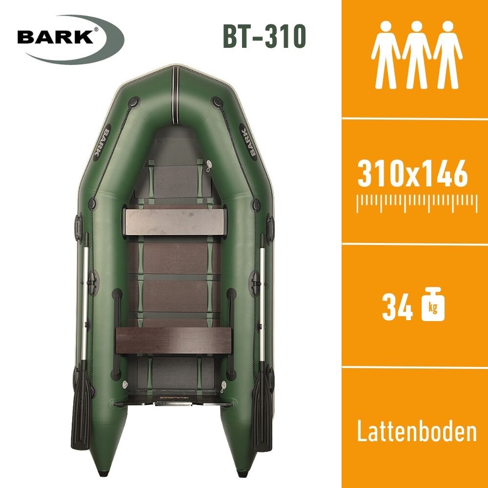 BARK Schlauchboot Profi Sportboot Angelboot für 3 Personen 310cm ...