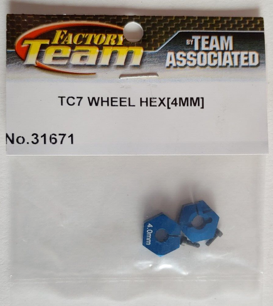 31671 Team Associated Factory Team TC7 Wheel Hexes - Blue - (4mm) | eBay