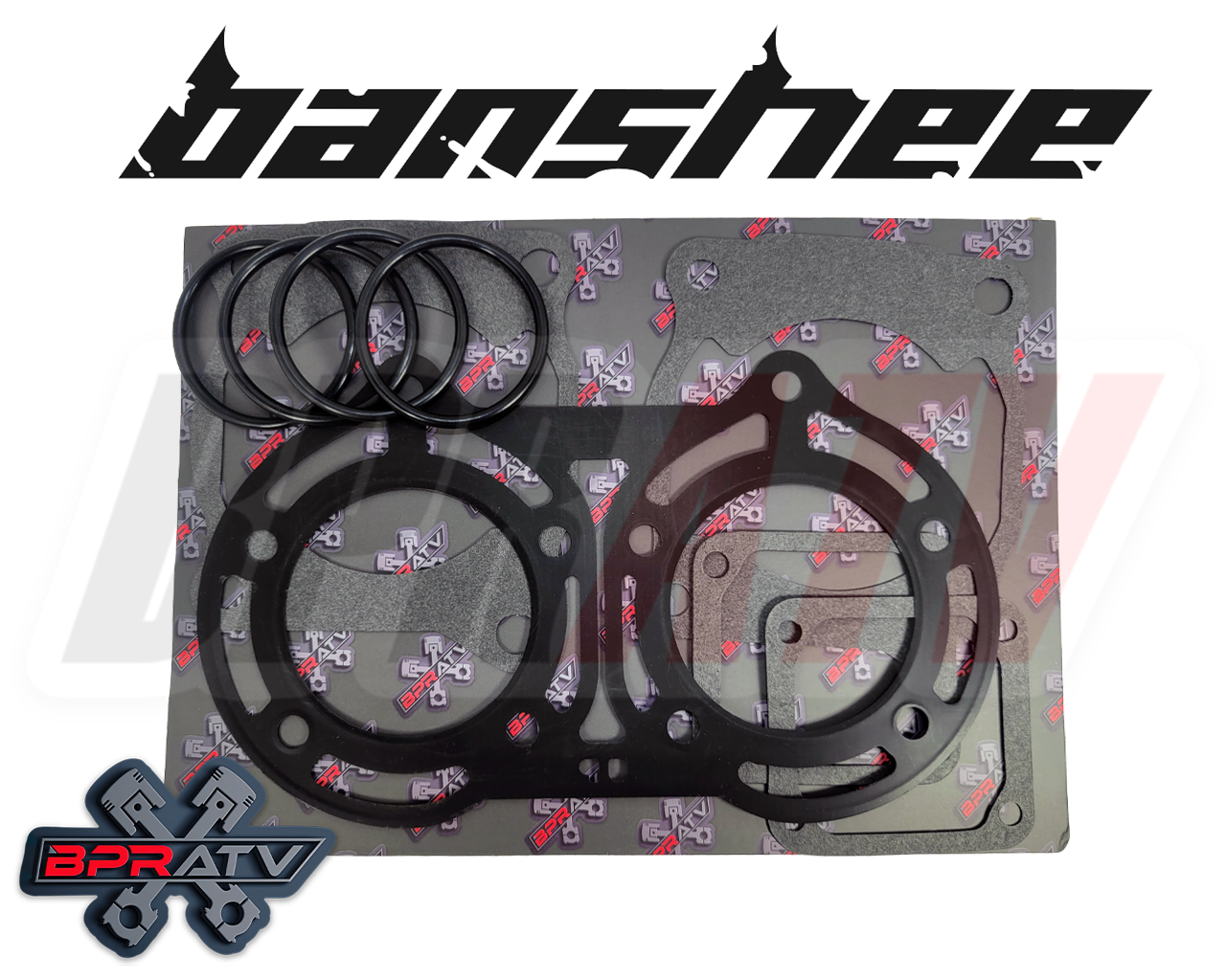 Banshee 64mm Stock Bore 4mil STROKER Wiseco Pistons Bearings Top End ...