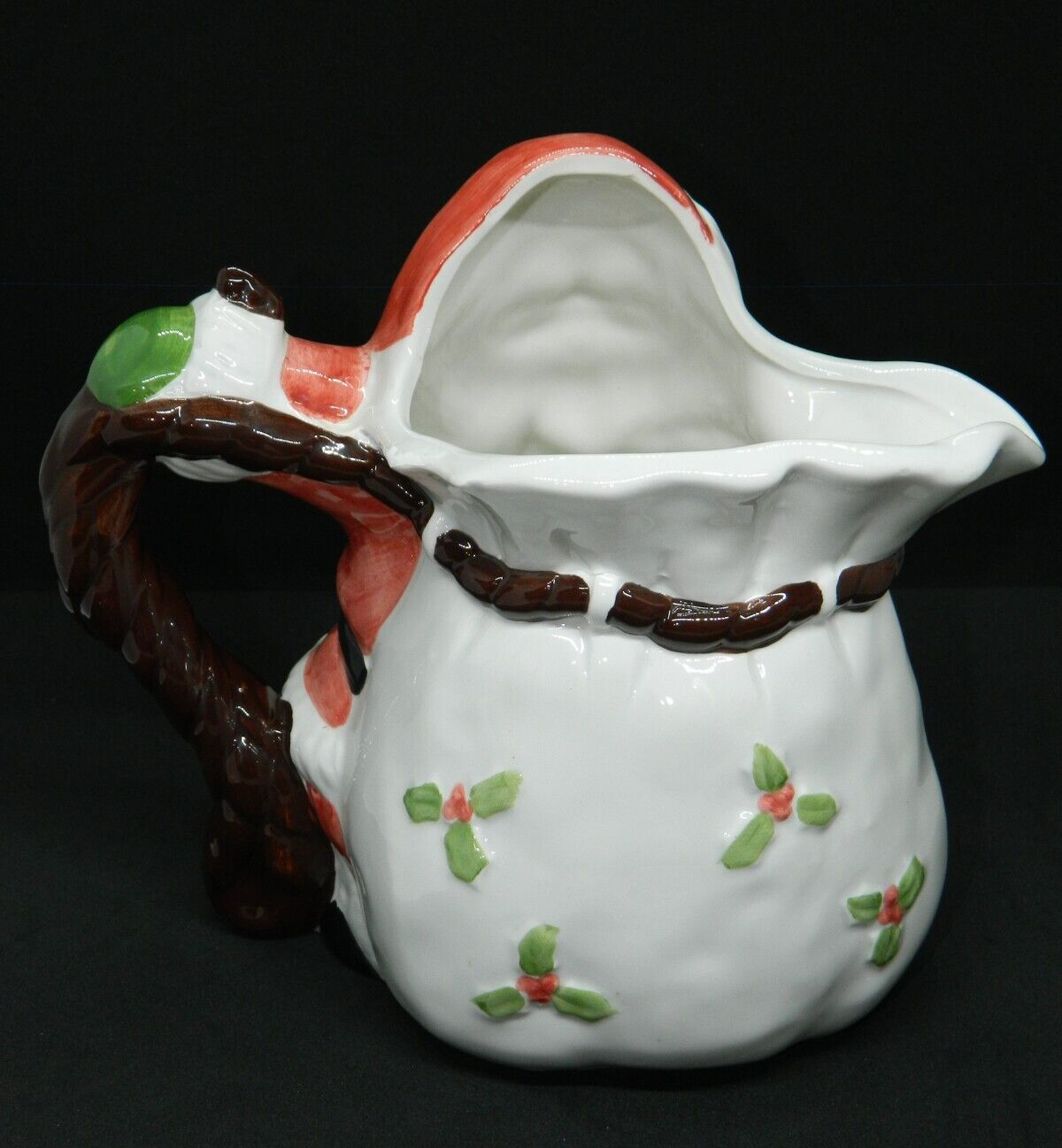 Vtg World Bazaars Inc Ceramic Santa Claus Pitcher With Handle 8" Tall ...