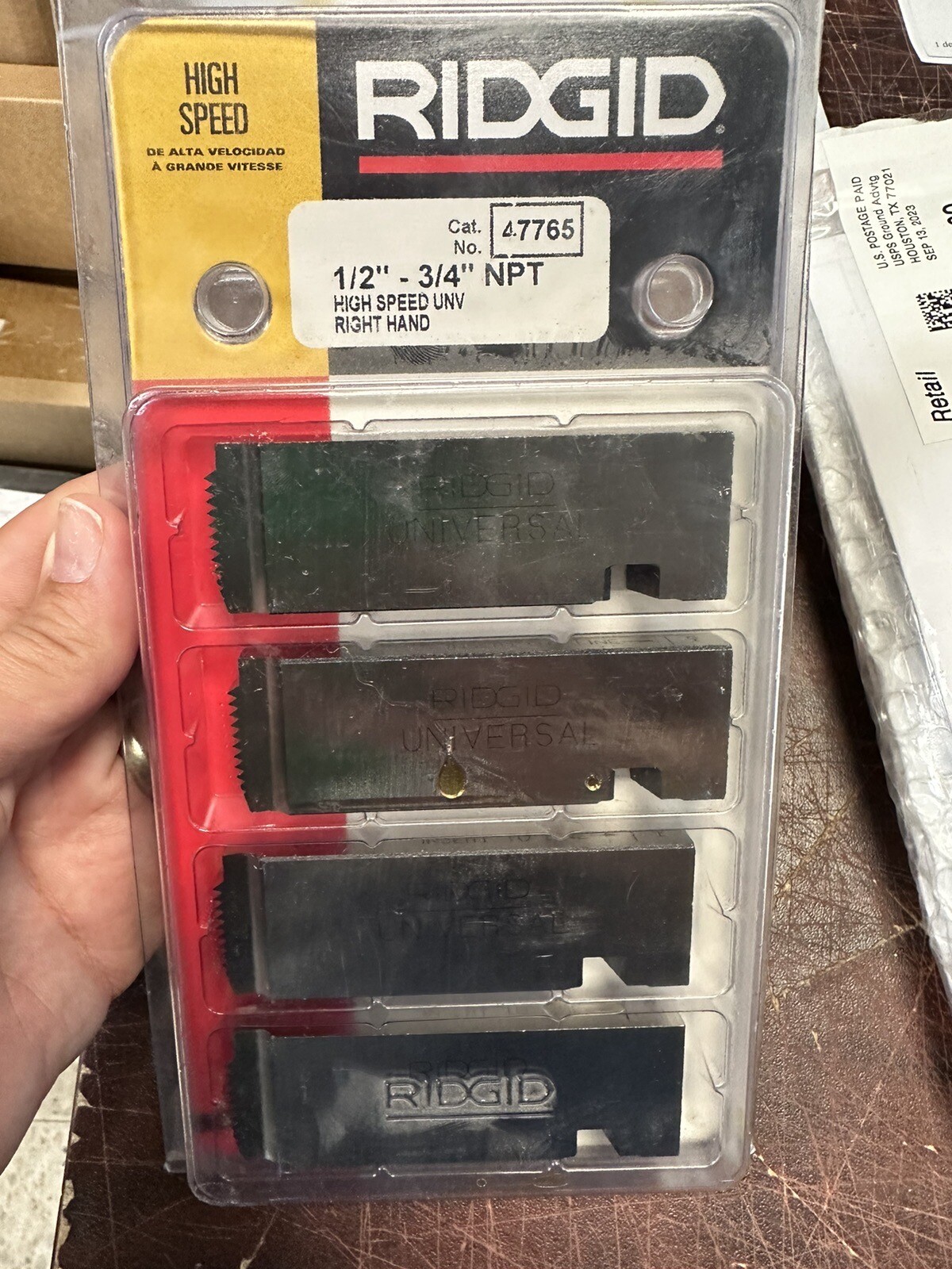 RIDGID 47765 Threading Machine Dies, Right-Handed Alloy NPT Pipe Die 1/ ...