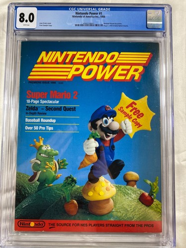 Nintendo Power #1 Free Sample Edition CGC GRADE 8.0 Very Good READ ...