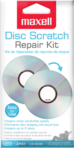 Maxell 190510 Disc Scratch Cleaner & Repair Kit for CD/DVD - Eliminates ...