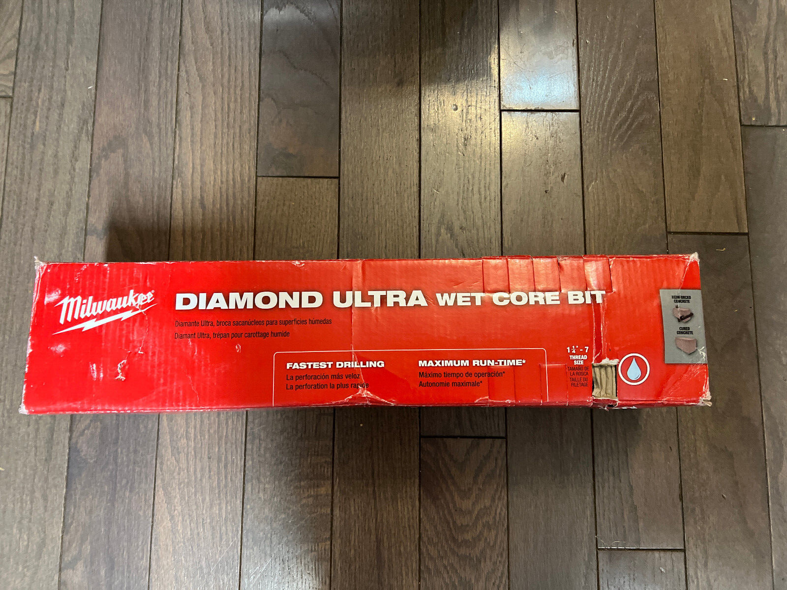 Milwaukee Diamond Core Drill Bit Ultra Wet Thin Kerf Concrete Coring 4 ...