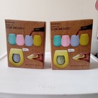 Shark Skinzz NIB Lot of 2 Sets of 4 12 oz Silicone Wine Glasses Pastel ...