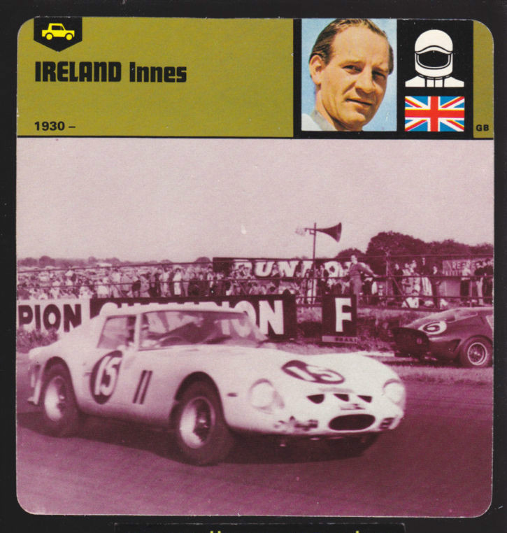 INNES IRELAND Scottish Race Car Driver CARD Ferrari V12 | eBay