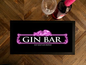 Gin Bar - Pink Neon - party bar runner mat Cocktail bars & Pubs | eBay