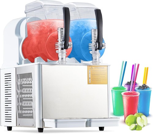 4L X 2 Commercial Slushie Machine, 370W Slushie Machine Frozen Drink ...