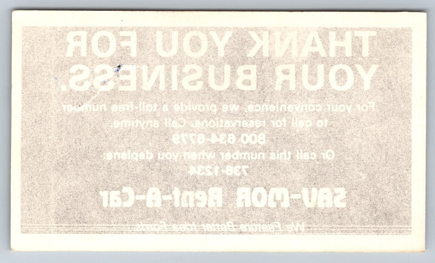 Vintage Business Card Save More Rent A Car Hertz Enterprise | eBay UK