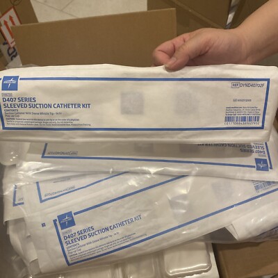 Medline D407 Sleeved Suction Catheter Kit With Whistle Tip 14 FR. | eBay