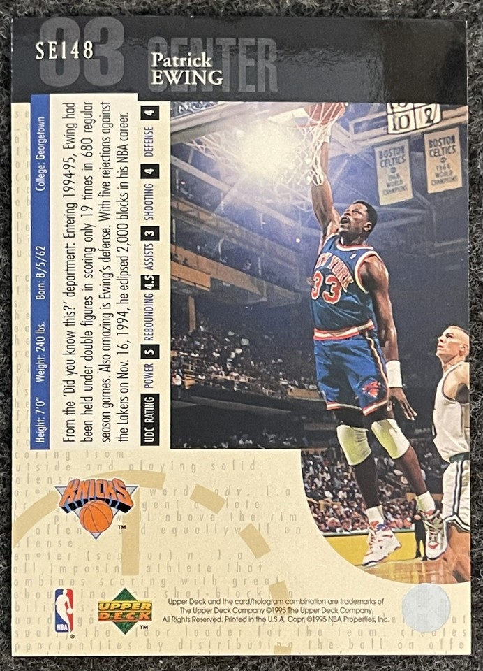 1994-95 Upper Deck Patrick Ewing #SE148 | eBay