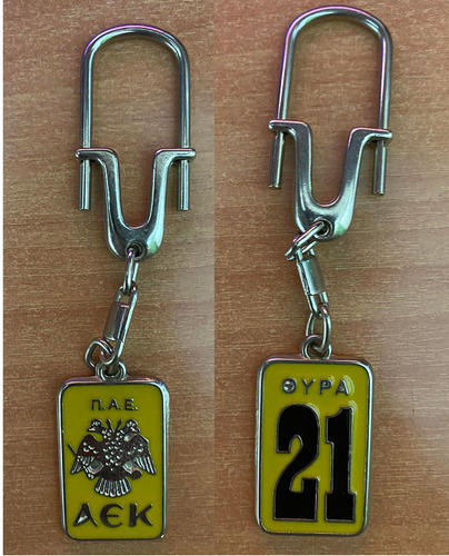 Greece. AEK Athens F.C. GATE 21 Old Vintage Keychain Keyring Football ...