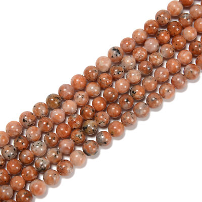 Natural Sunstone Smooth Round Beads 6mm 8mm 10mm 12mm 15.5" Strand | eBay