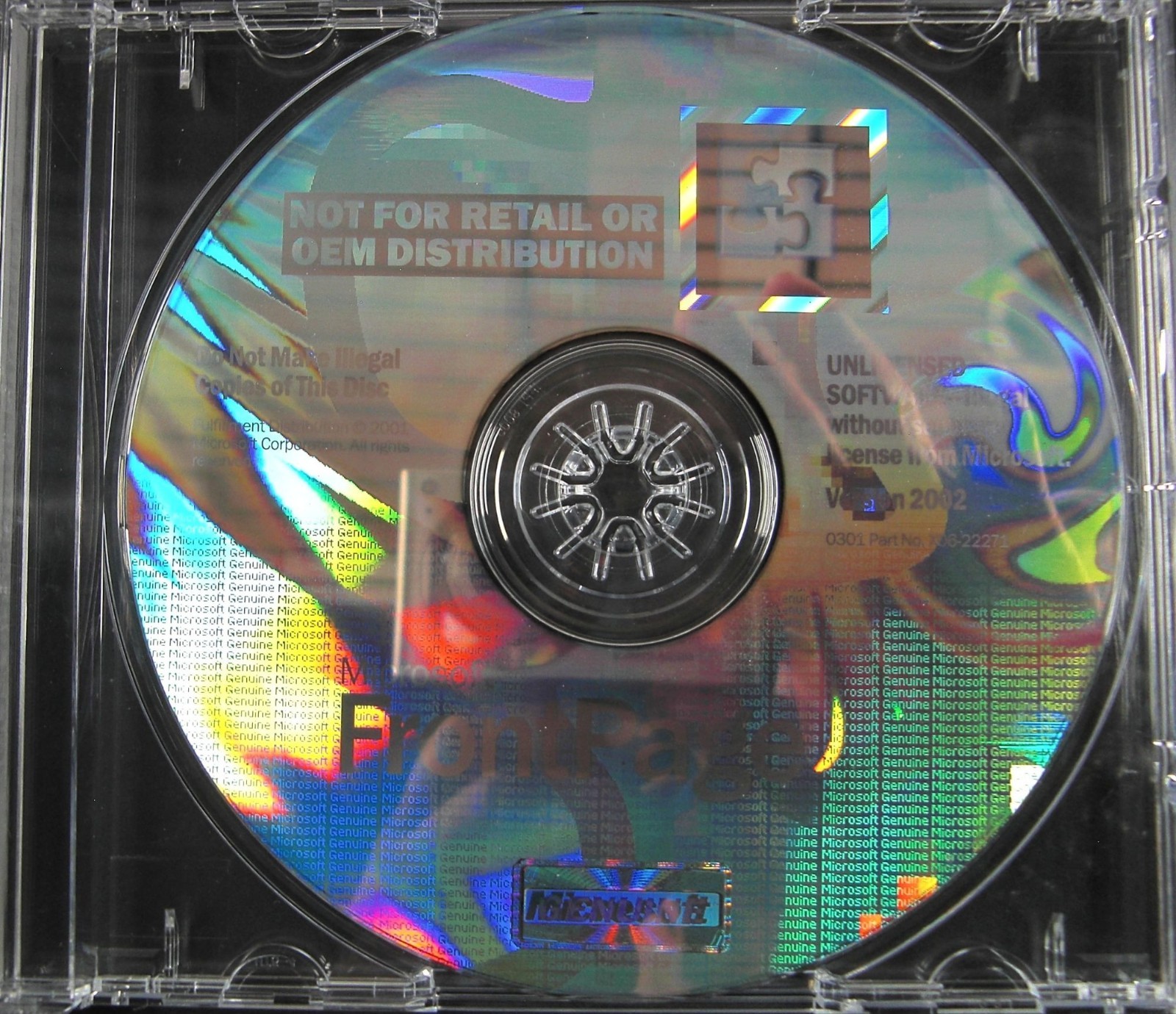 2002 Microsoft Frontpage OEM Version Installation CD Windows Has ...