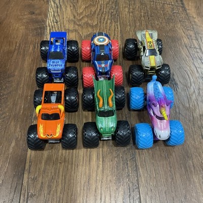 Lot of 6 Monster Jam Trucks Sparkle smash El toro Marvel Dragon | eBay