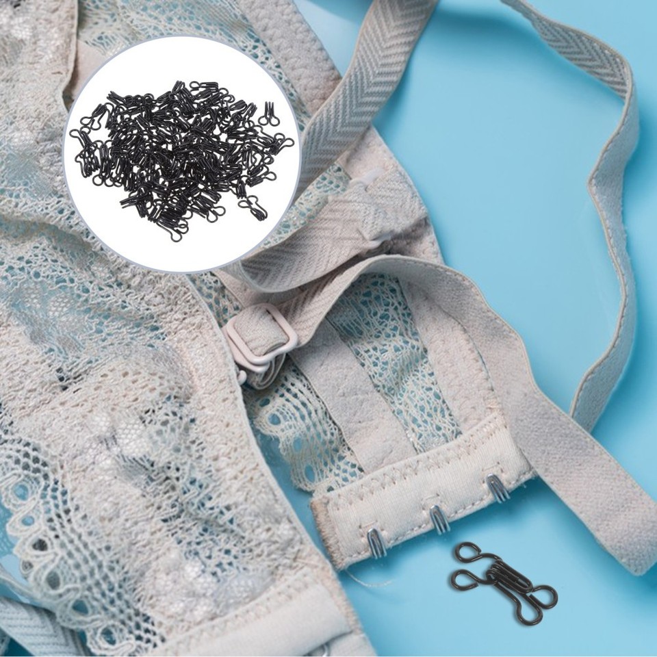 100 PCS Brass Hook Sewing and Eye Latch Fastener Clothes Fasteners ...