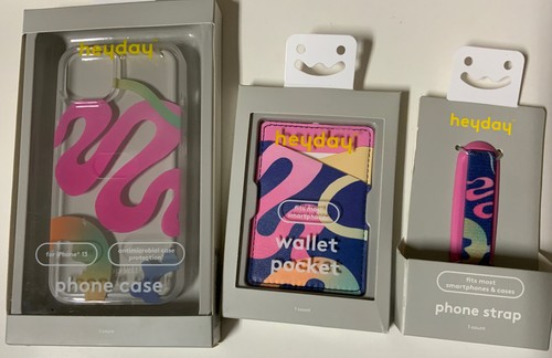 🧷 HeyDay Apple iPhone 13 Case - Vibrant Retro + WALLET POCKET+ PHONE ...