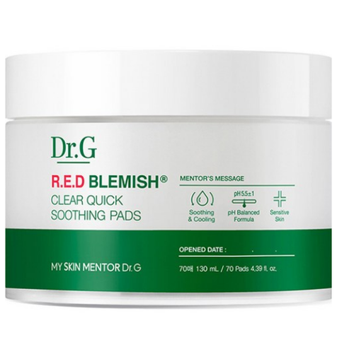 Dr.G R.E.D Blemish Clear Quick Soothing Pad 130 ml Moisture Dry ...