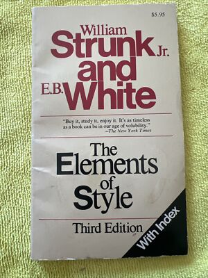 The Elements of Style by E. B. White and William Strunk Jr. (1979) | eBay