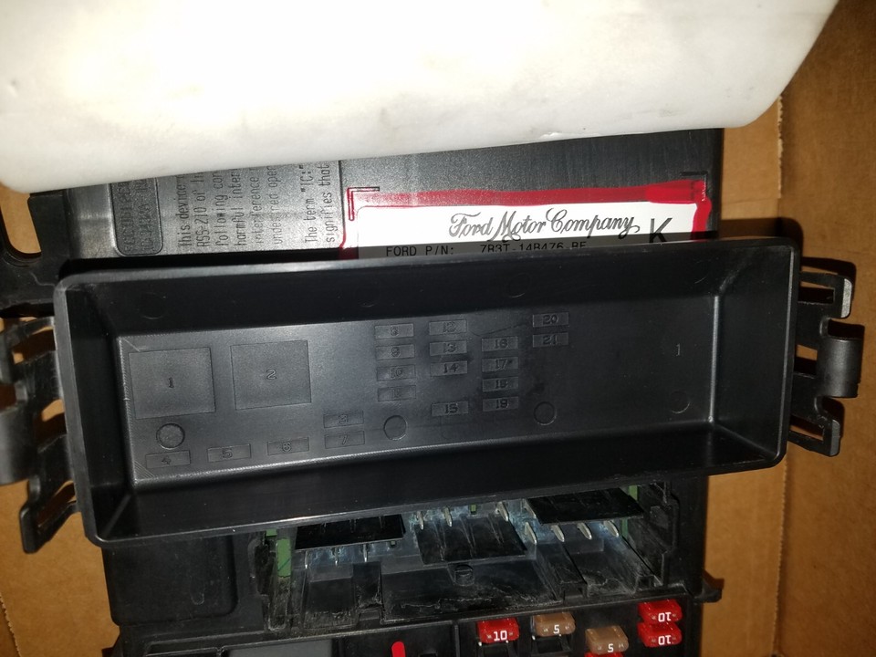 2007 2008 2009 FORD MUSTANG INTERIOR BODY CONTROL FUSEBOX MODULE 7R3T ...
