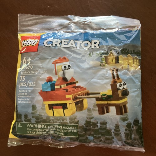 LEGO CREATOR: Santa's Sleigh Ride (30670) Adorable 73 pcs Exclusive ...