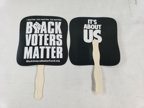 Lot Of 5 Black Voters Matter Hand Held Paddle Fans Sign | eBay