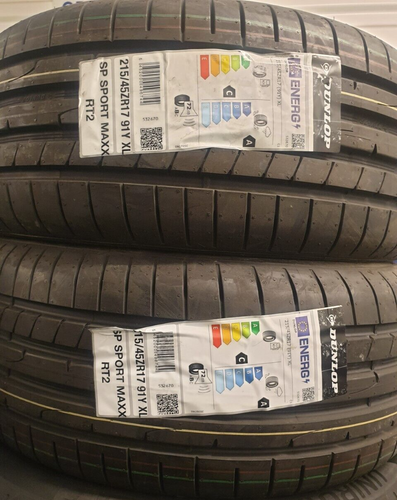 2X NEW DUNLOP SPORT MAXX RT2 215/45 ZR17 XL 91Y A1 UHP Car Tyres 215 45 ...