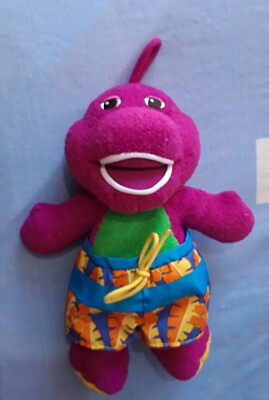 BARNEY BATH TIME PLUSH STUFFED SOFT TOY DOLL FISHER PRICE MATTEL 2001 ...