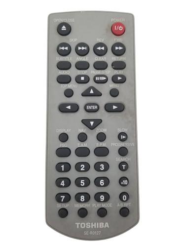 Toshiba SE-R0127 DVD Player Remote Control OEM SD-3960, 3960SU ...