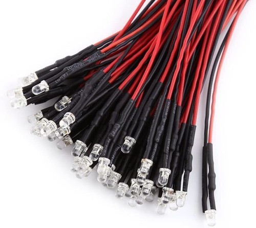 3mm 5mm Pre-Wired LED 9-12V DC 5-20Pcs, Model Train/DIY Indicator ...
