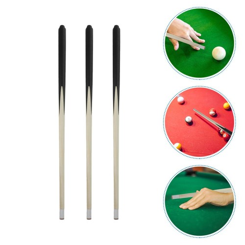 3Pcs Short Billiard Cue for Boy Girl Mini Pool Cue Stick Wooden ...