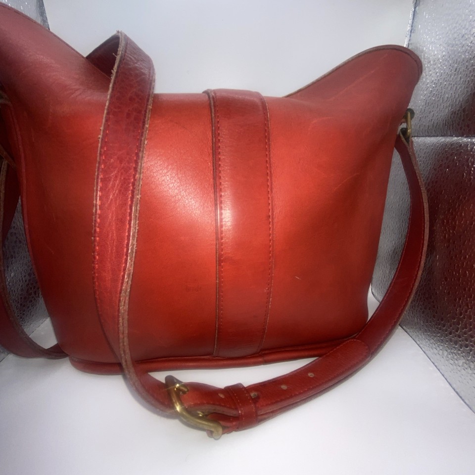 COACH Vintage Nottingham Binocular Crossbody Bag - Red | eBay