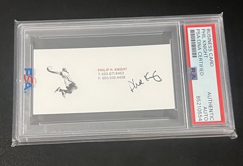PHIL KNIGHT PSA/DNA Autograph Signed Business Card Nike LeBron James | eBay
