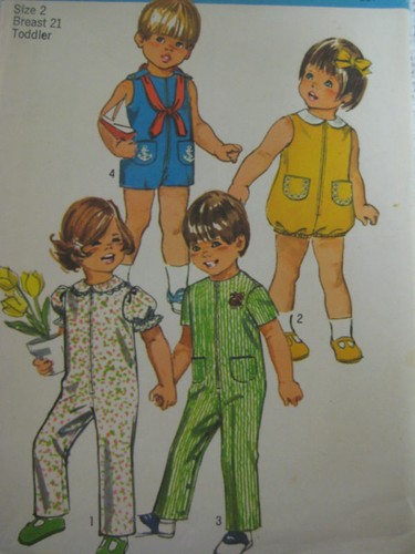 VTG Simplicity Child 9290 ROMPER SUNSUIT Sewing Pattern | eBay