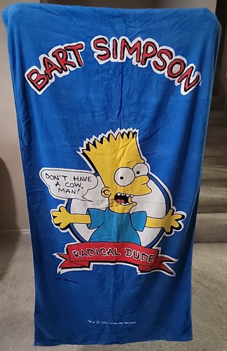 The Simpsons - Vintage Radical Dude Beach Towel NEW! | eBay