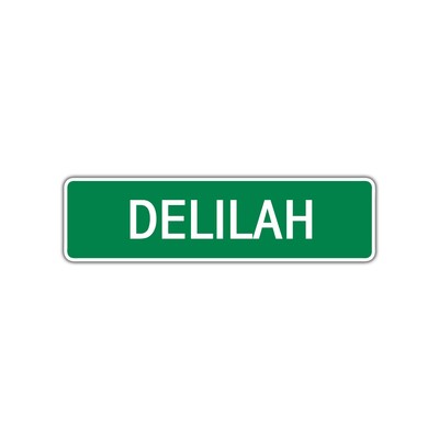 Delilah Girls Name Letter Printed Label Art Decor Novelty Aluminum ...