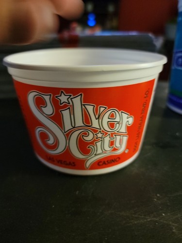 Vintage Silver City Casino Bucket Coin Slot Machine Cup | eBay