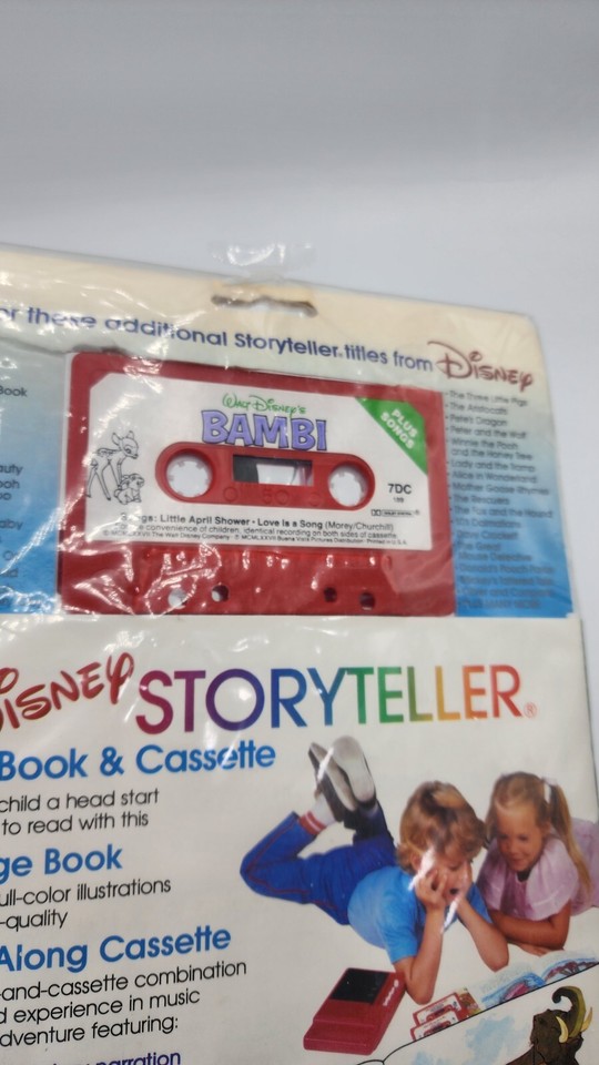 Disney Storyteller BAMBI Cassette and Book Walt Disney 1977 Vintage New ...