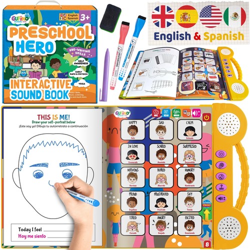 Interactive Bilingual Toy | Talking Busy Book for Toddlers 3-5 ...
