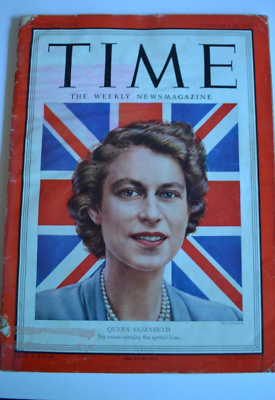 QUEEN ELIZABETH II CORONATION 1952 VINTAGE TIME MAGAZINE COVER AND MAIN ...