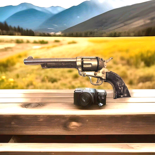 Miniature Pistol Metal Rotating Cylinder Moving Hammer Colt Gun ...