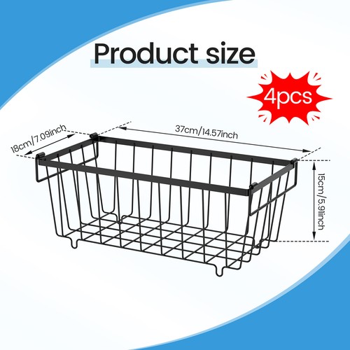 4 Pcs Metal Chest Freezer Basket Stackable Chest Freezer Organizer w ...